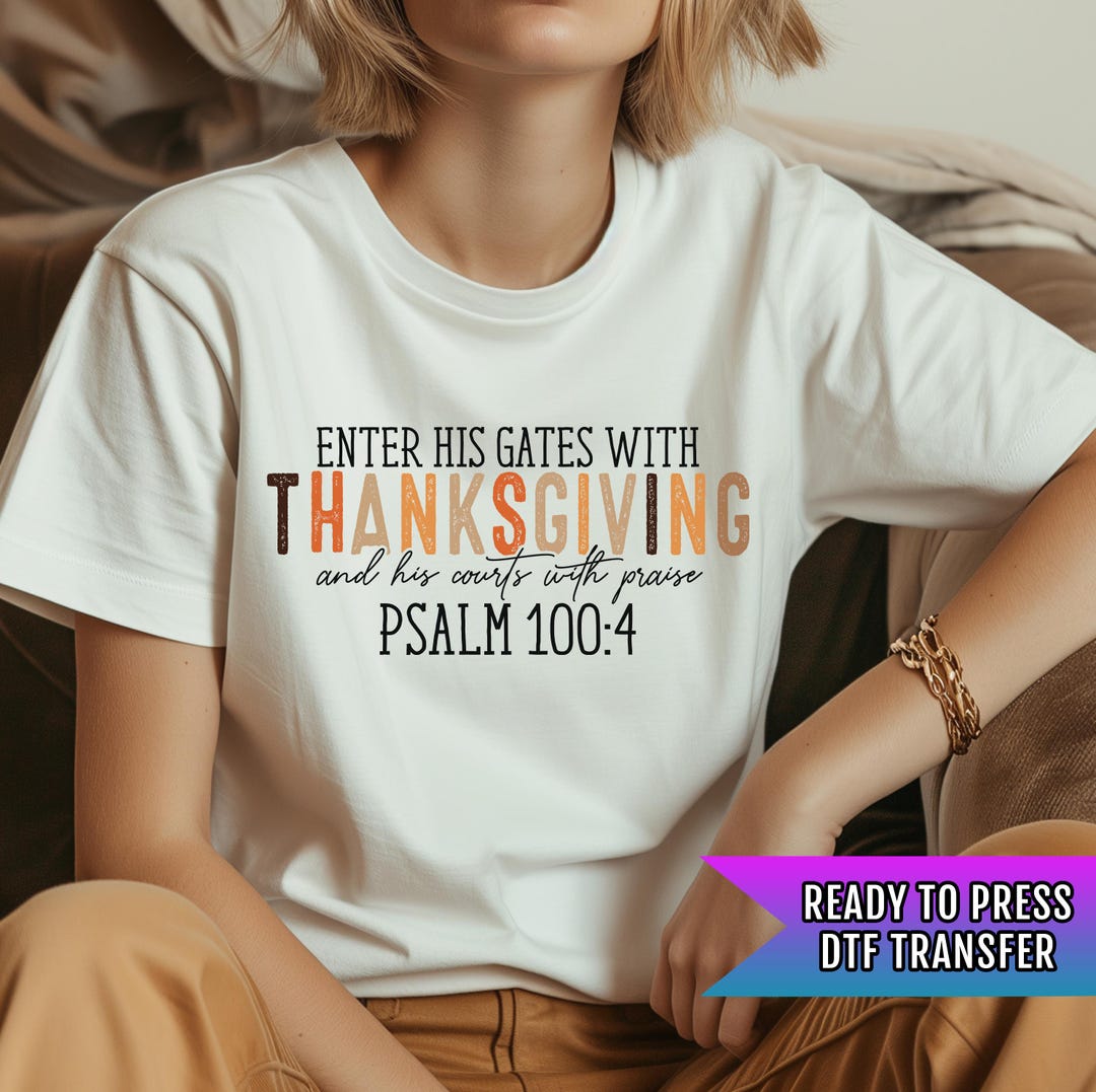 Thanksgiving DTF Transfer Ready for Press, Fall DTF Transfers, Autumn ...