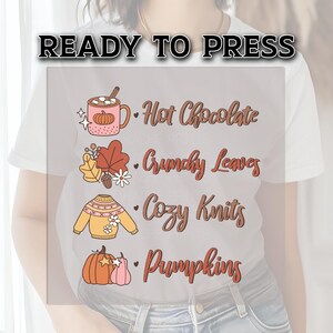 Autumn DTF Transfer Ready for Press, Fall DTF Transfers, Autumn DTF ...