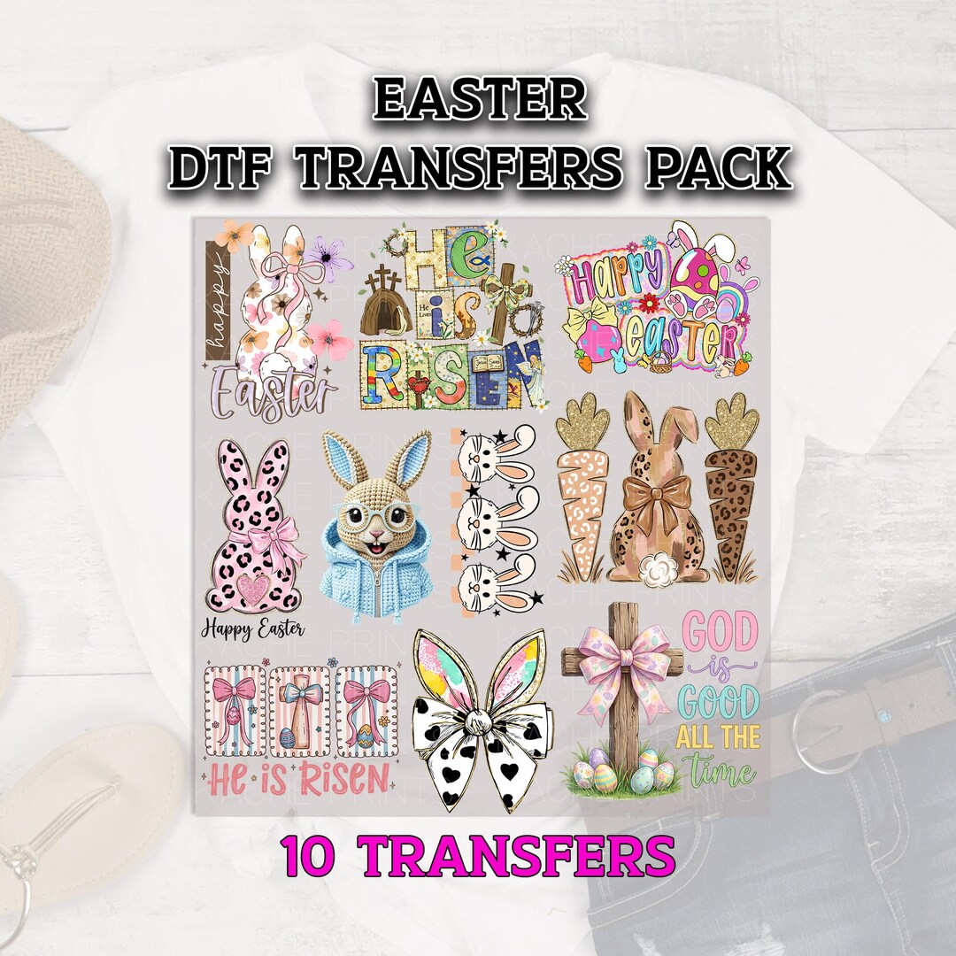 Easter DTF Transfer, Easter Transfer Bundle, Easter Bundle, Easter Dtf ...