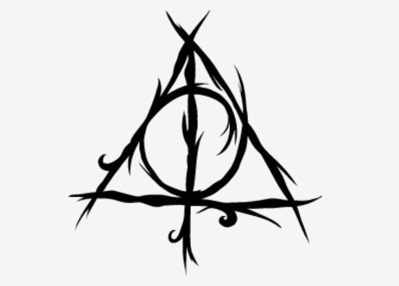 Harry Potter Deathly Hallows Logo Dumbledore Voldemort Hp Silhouette ...