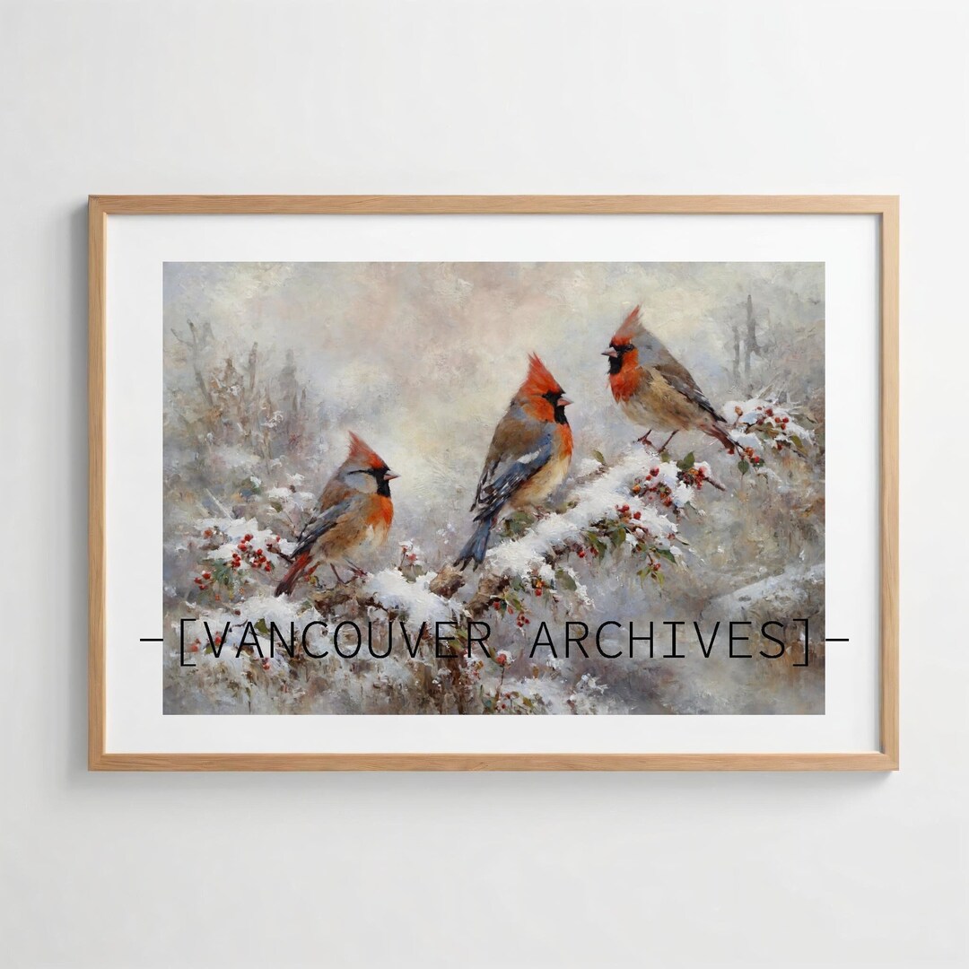 Printable Oil Painting, Snowbirds, Landscape Oil Painting Printable ...