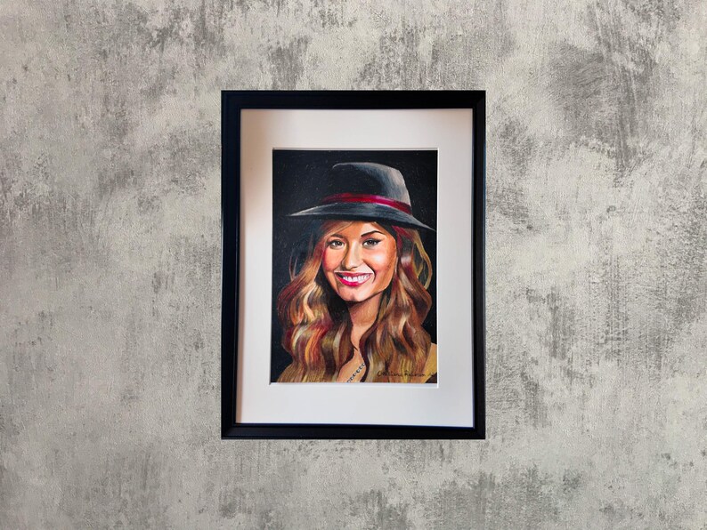 Demi Lovato Realistic Portrait Art - Colored Pencil Drawing A4 ...