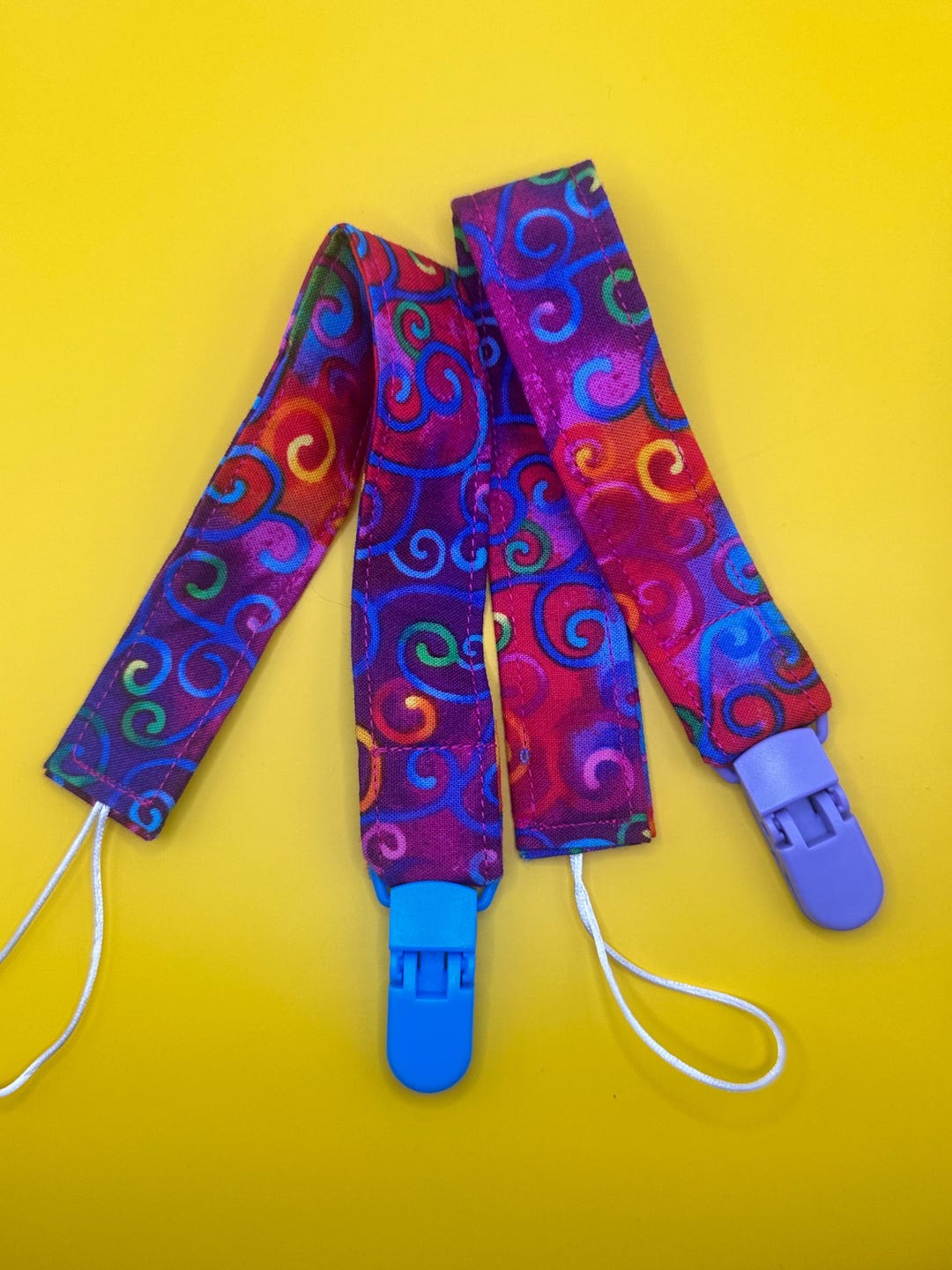 Rainbow Swirl Pacifier Clip / Teething Tether / Rattle Tether / Baby ...