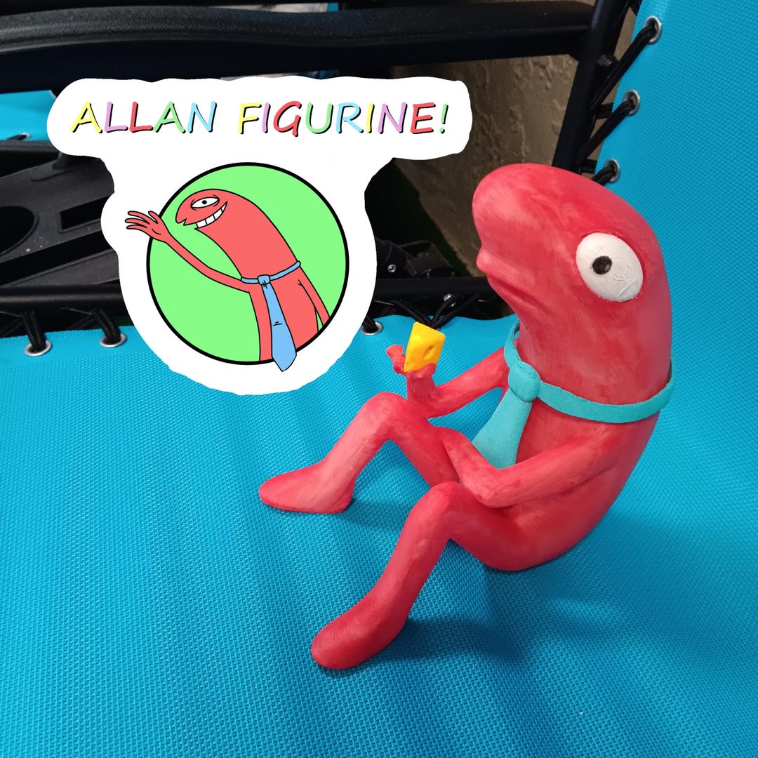 Allan Figurine | Smiling Friends | 3D Printed Figure | Hand Painted ...