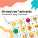 Emotion Flashcards 29 Emotion Face Laminated Cards, Communication Cards ...