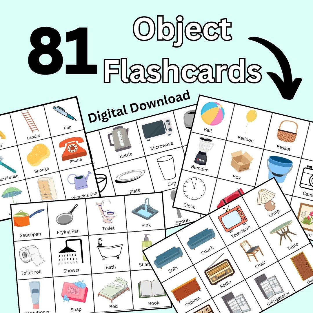 Household Items Communication Cards, Everyday Object Printable ...