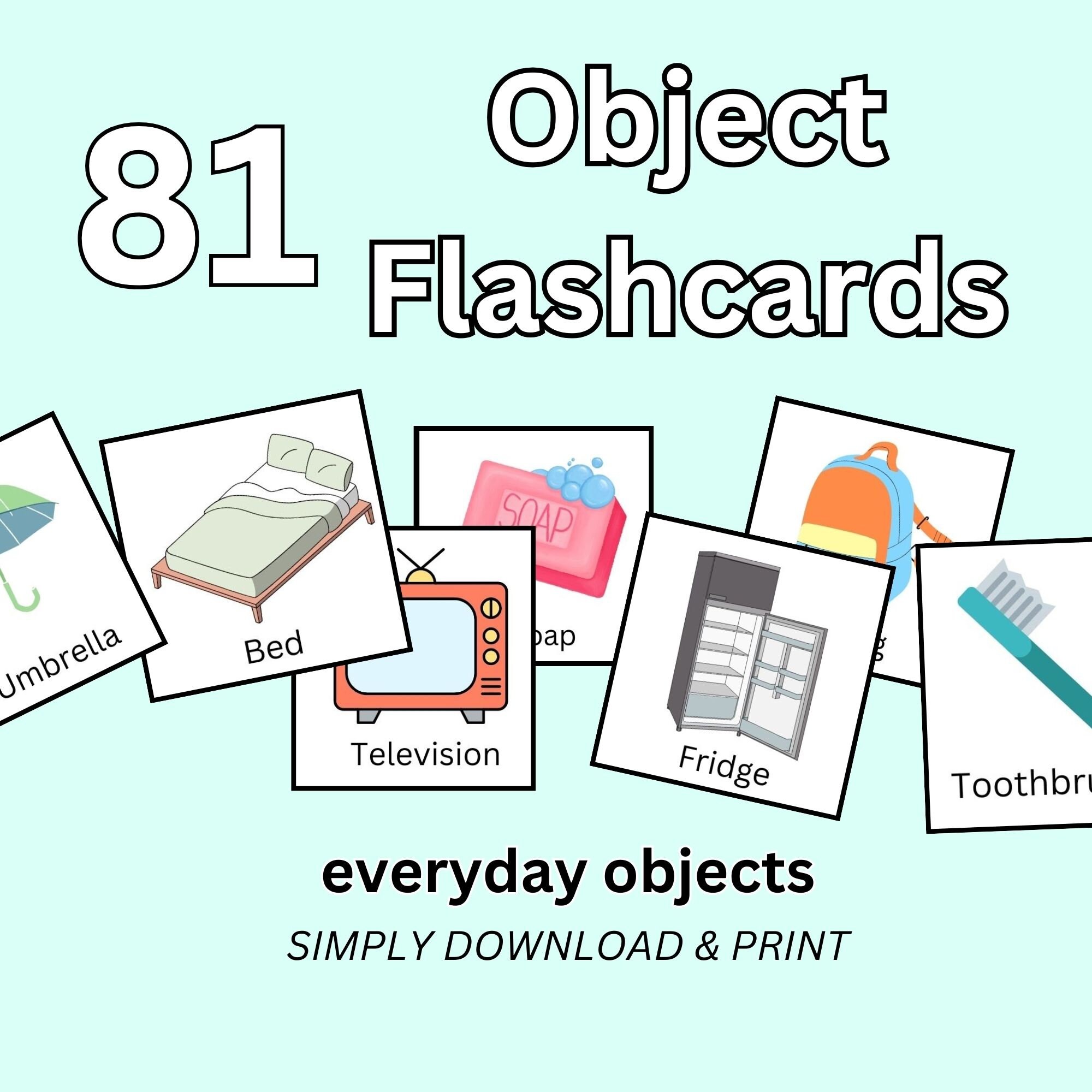 Household Items Communication Cards, Everyday Object Printable ...