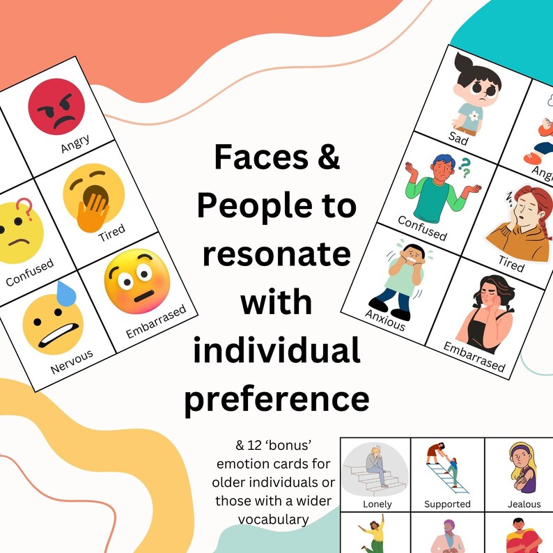 Emotion Flashcards; 65 Emotion Face Cards, Communication Cards ...