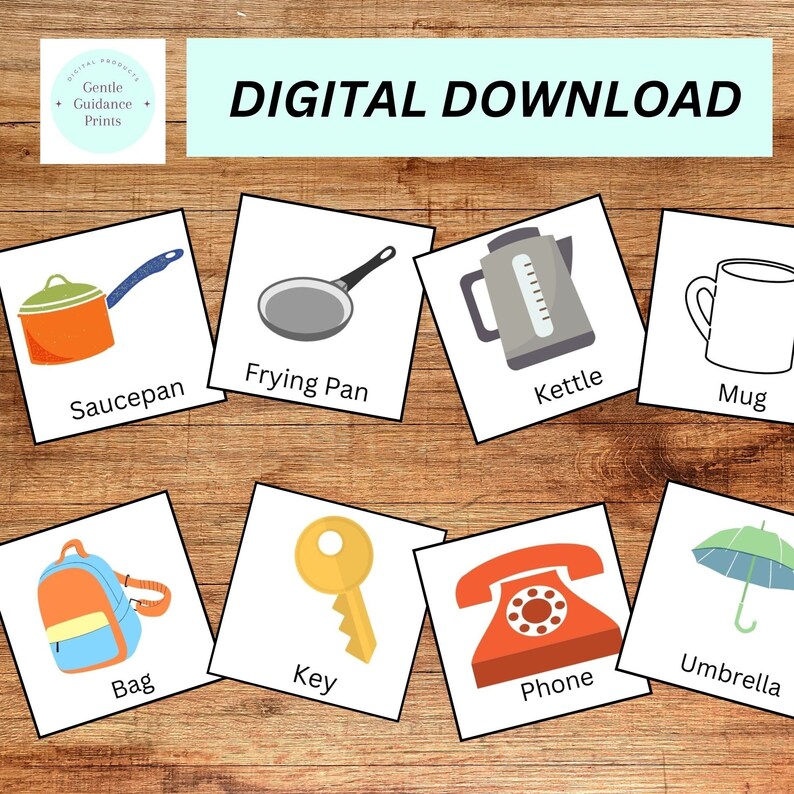 Household Items Communication Cards, Everyday Object Printable ...