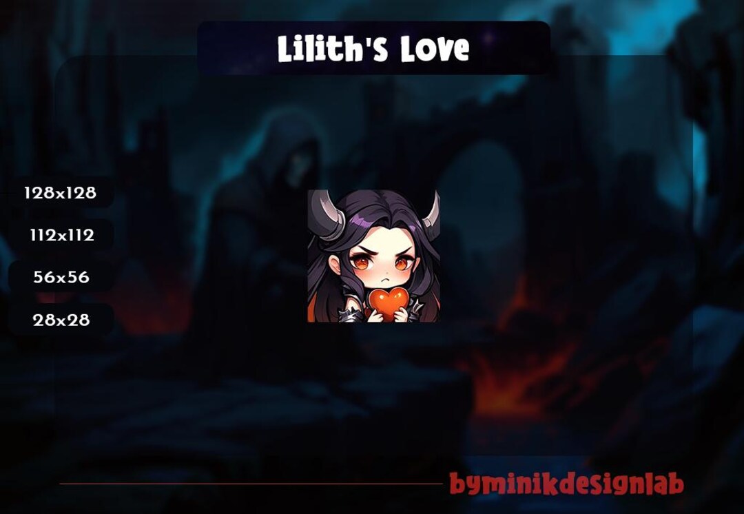 Lilith Heart Emote – Dark & Cute! - Etsy