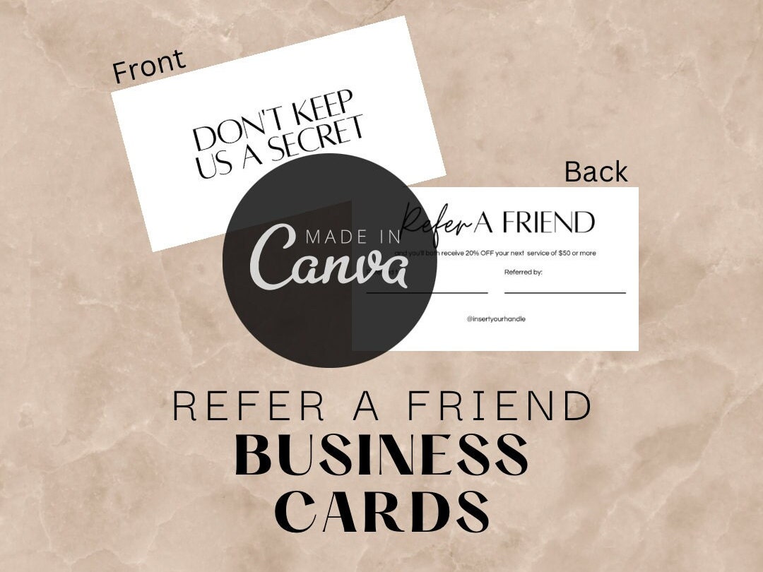 Referral Cards - Etsy