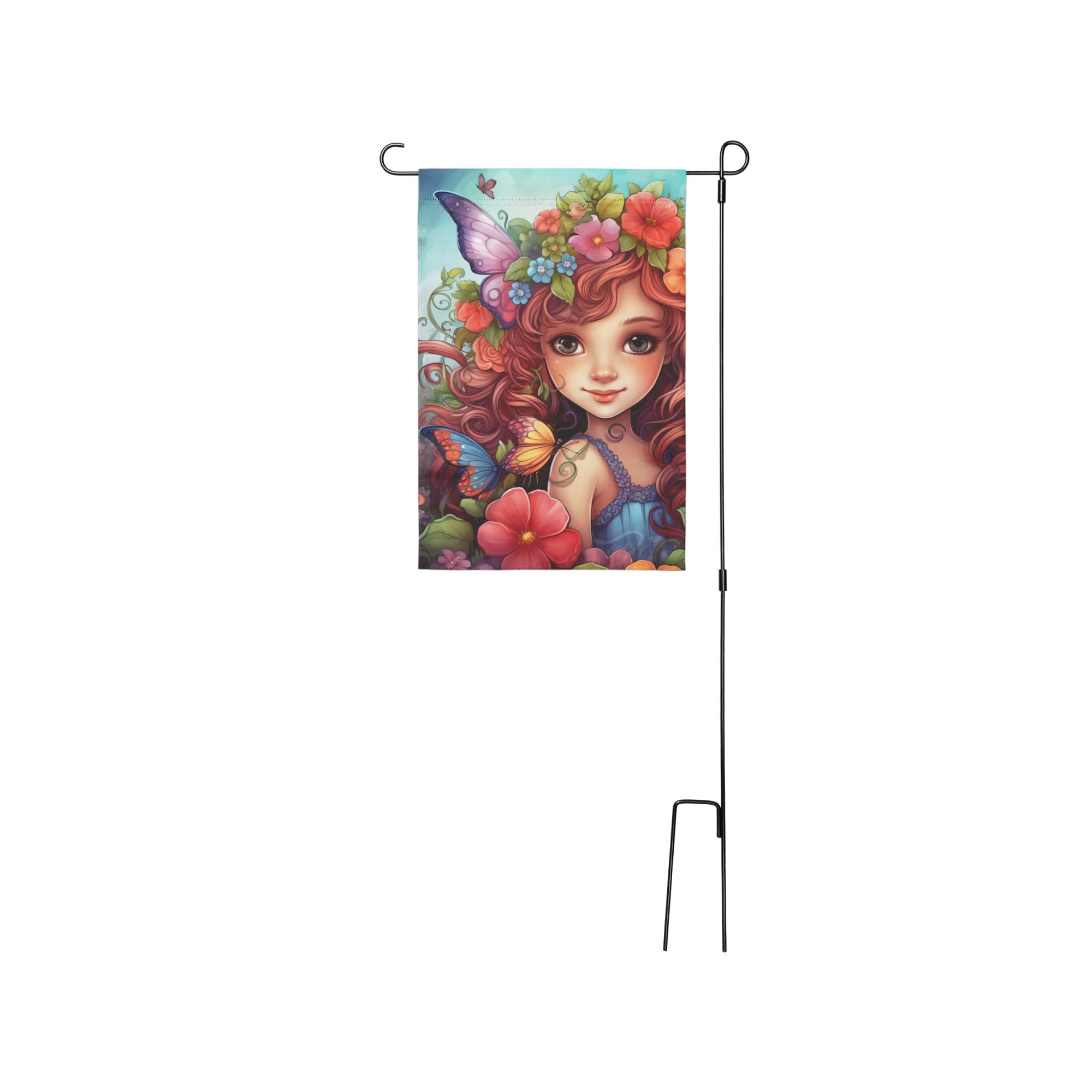 Enchanted Whimsical Fairy & Butterfly Garden Flag - Magical Spring ...