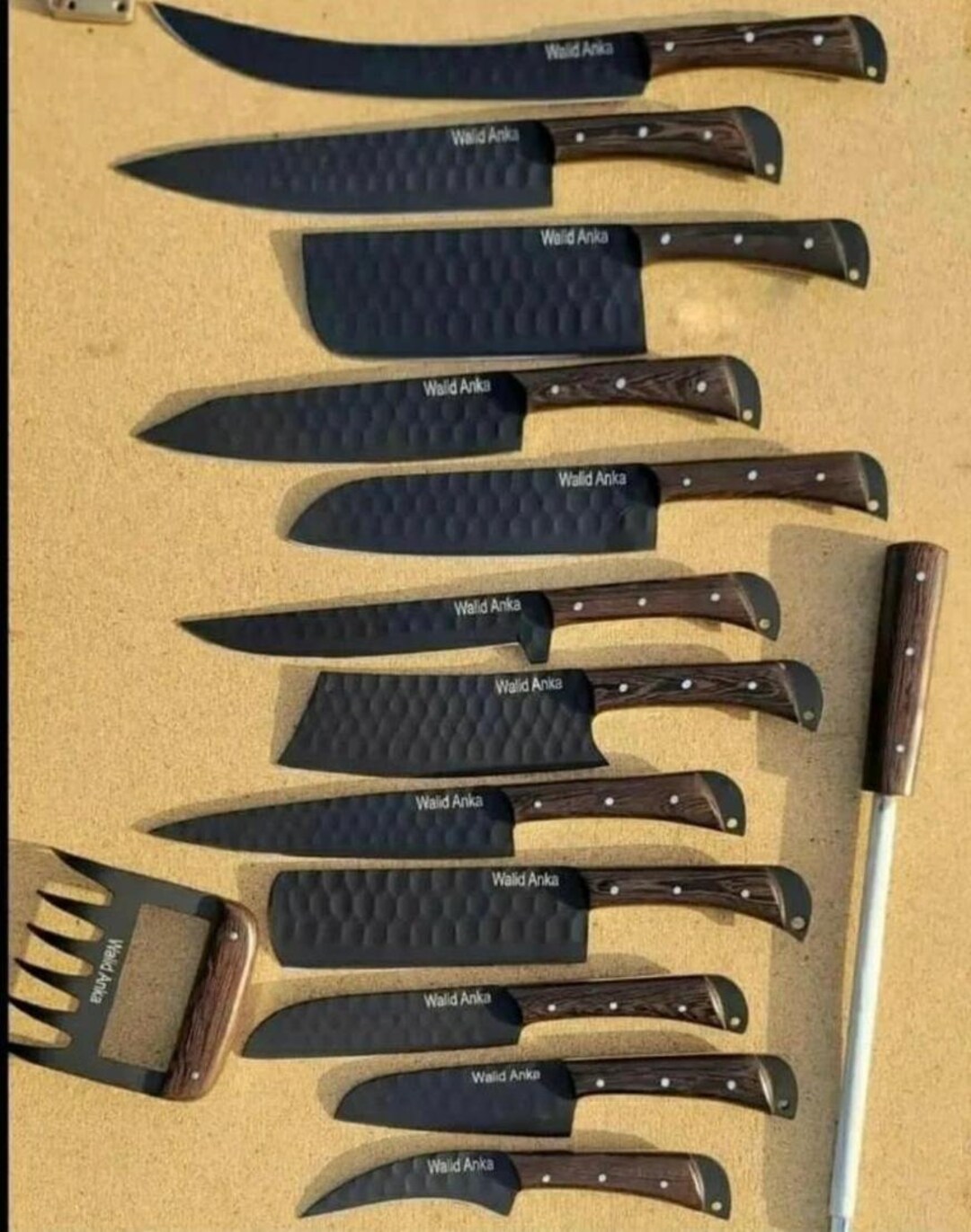 Custom Handmade D2 13 Pieces Kitchen Chef Knives Set - Etsy