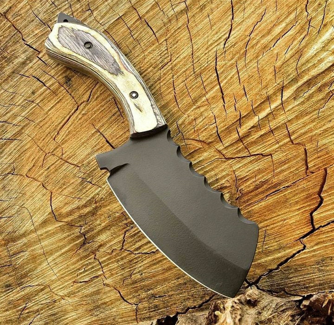Custom Handmade Carbon Steel Cleaver Knife - Etsy