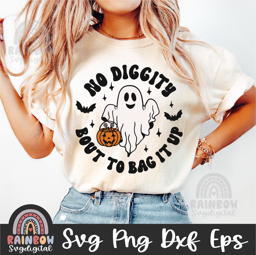 No Diggity Bout to Bag It up Svg Png, Halloween Svg, Retro Halloween ...