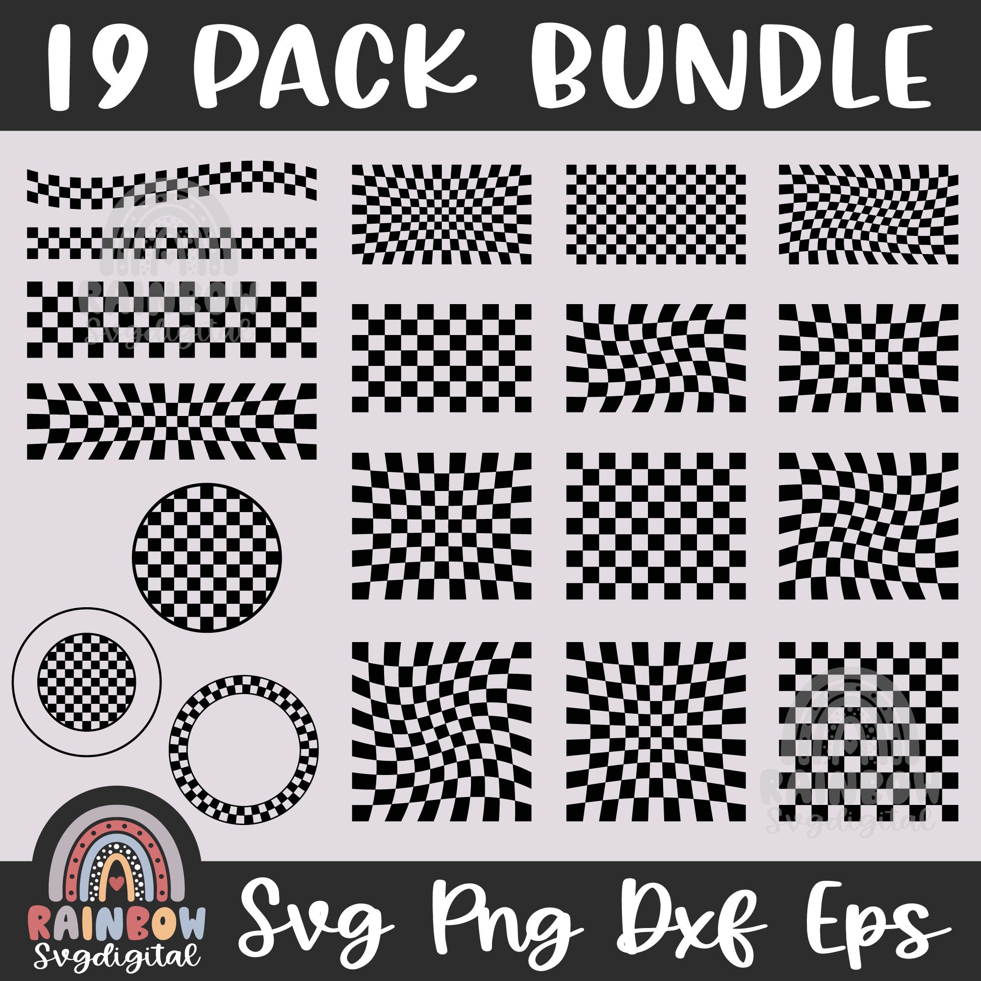 Checkered Bundle SVG, Instant Download, Checkered Pattern Svg, Bundle ...