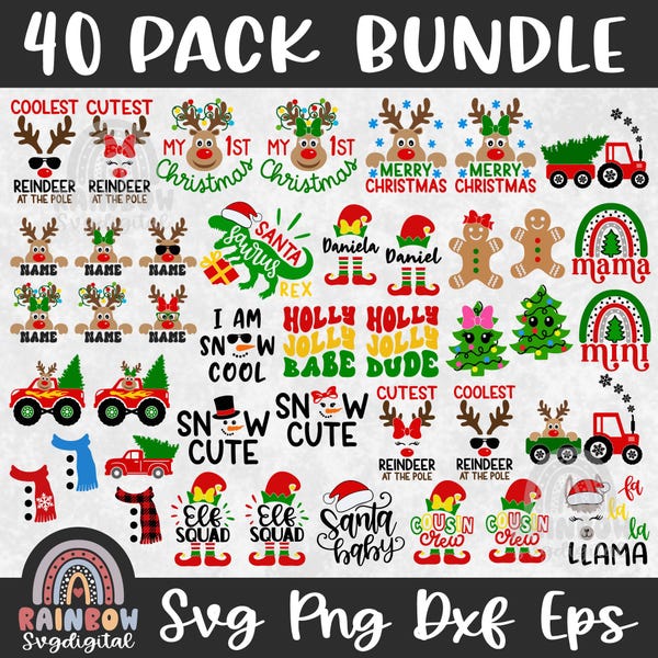 Kids Christmas Svg - Etsy