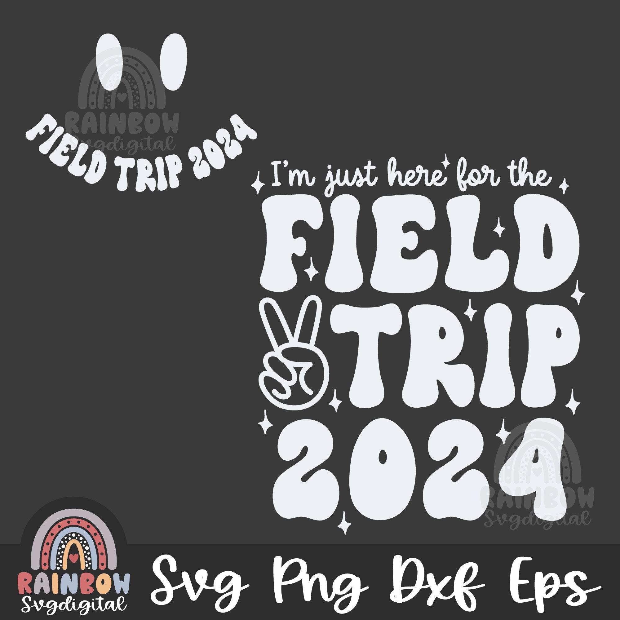 I'm Just Here for the Field Trip Svg Png, Retro Field Day Shirt Svg ...
