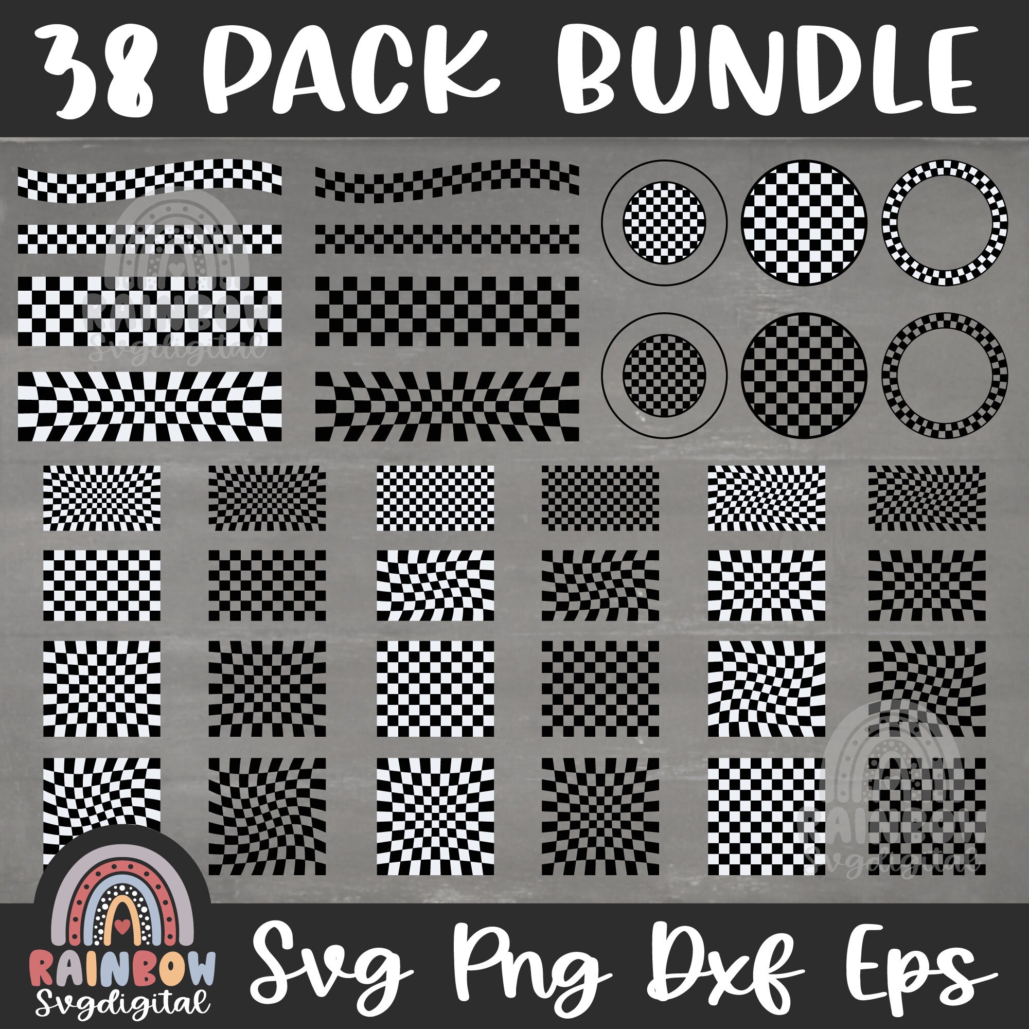 Bundle PNG, Checkered Bundle SVG, Checkered Pattern Svg, Seamless ...