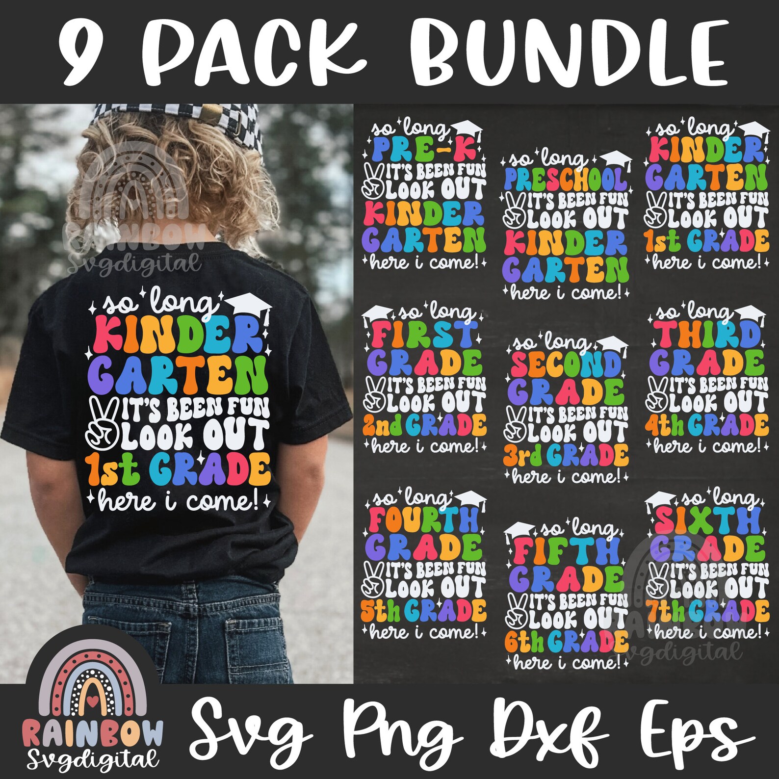 So Long Pre-k It's Been Fun Look Out Kindergarten Here I Come Svg ...