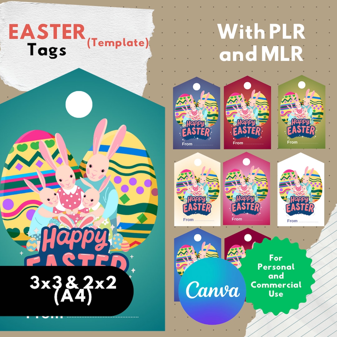 DIY Family Eastertags Printable Whimsy Tags to Your Gifts | Decor | Perfect for Easter Baskets ...