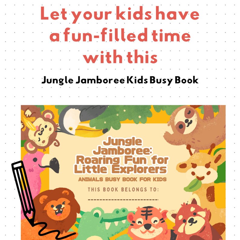 Junglee Jamboree Kids Busy Book - Canva Template | PLR & MRR Licensing ...