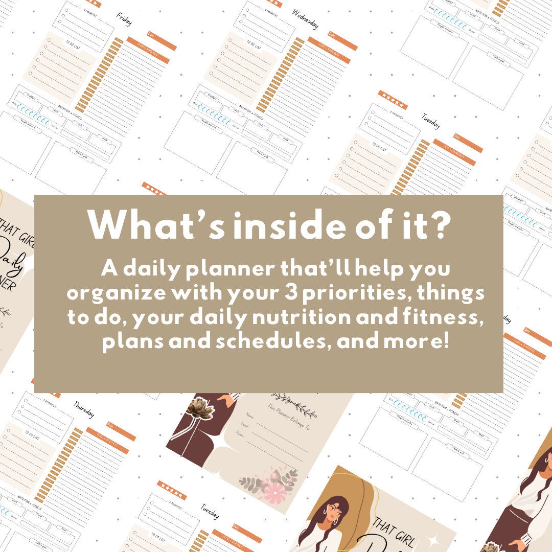 PLR That Girl Daily Planner Digital and Printable Personal & Commercial ...