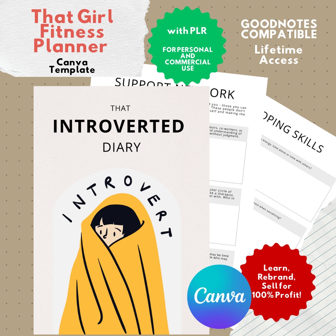 PLR Introvert Journal Canva Template Personal & Commercial License ...