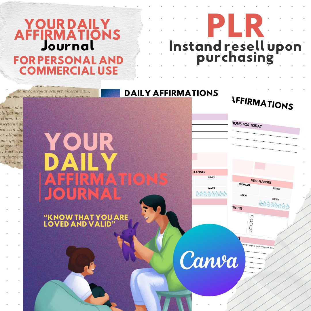 Daily Affirmations Journal: Printable PDF, Personal & Commercial Use - Etsy
