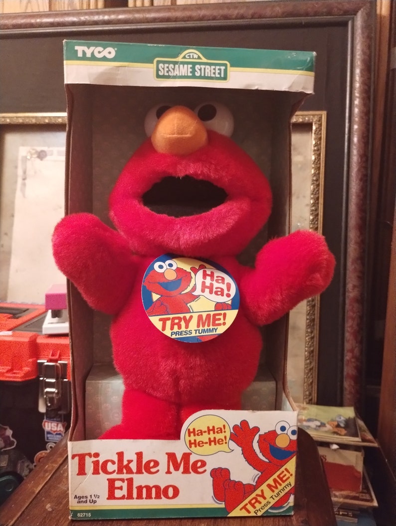 Vintage 1996 Tyco Sesame Street the Original Tickle Me Elmo Plush Toy ...