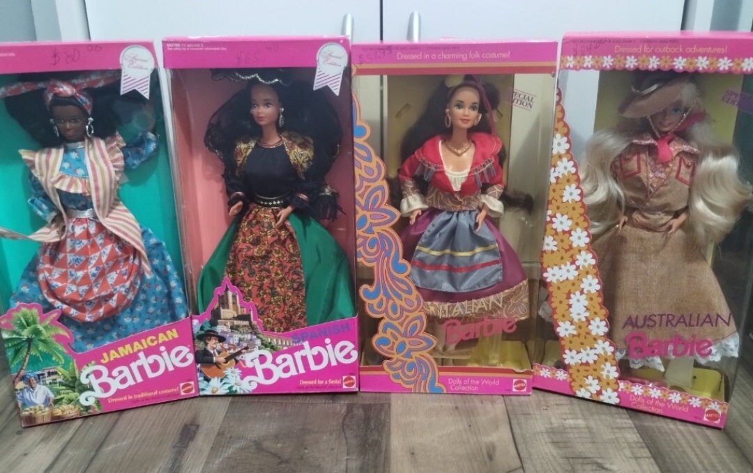 Vintage 1991 & 1992 BARBIE dolls of the World Special Edition 4 Doll ...