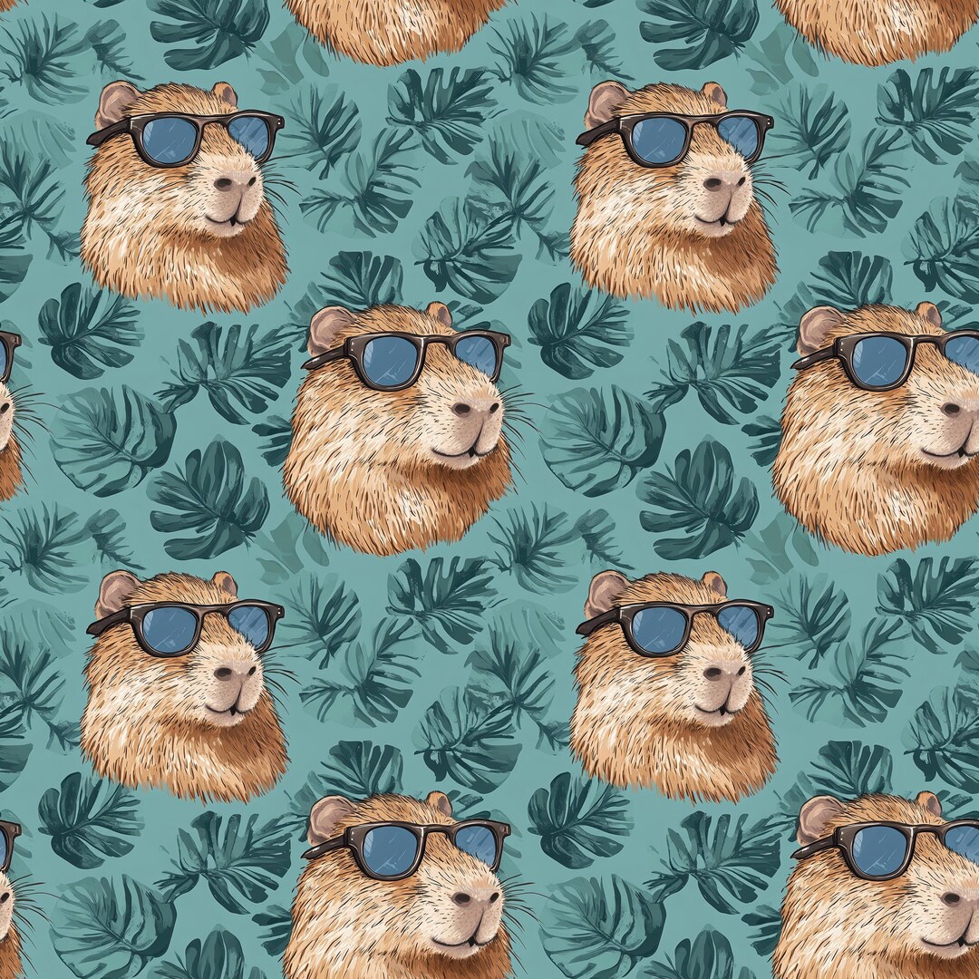 Vorbestellung Baumwollstoff Capybara, Patchwork Stoff, Stoff 100cm ...