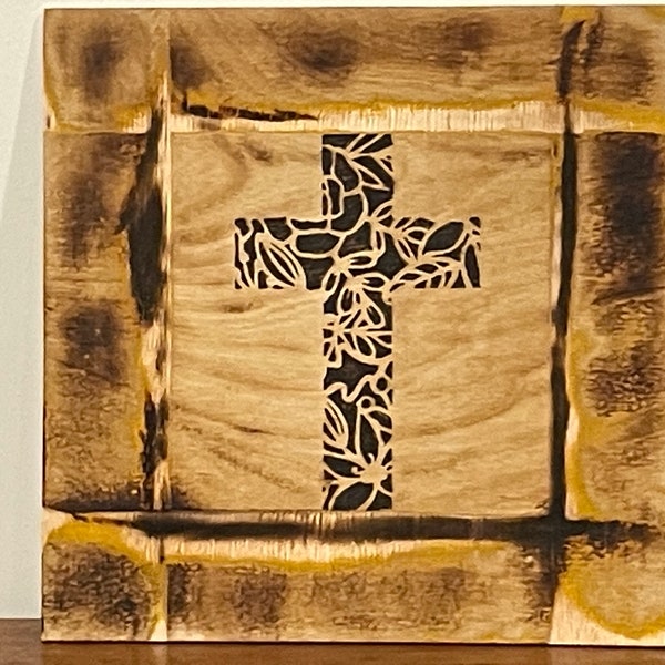 Wood Burned Cross - Etsy