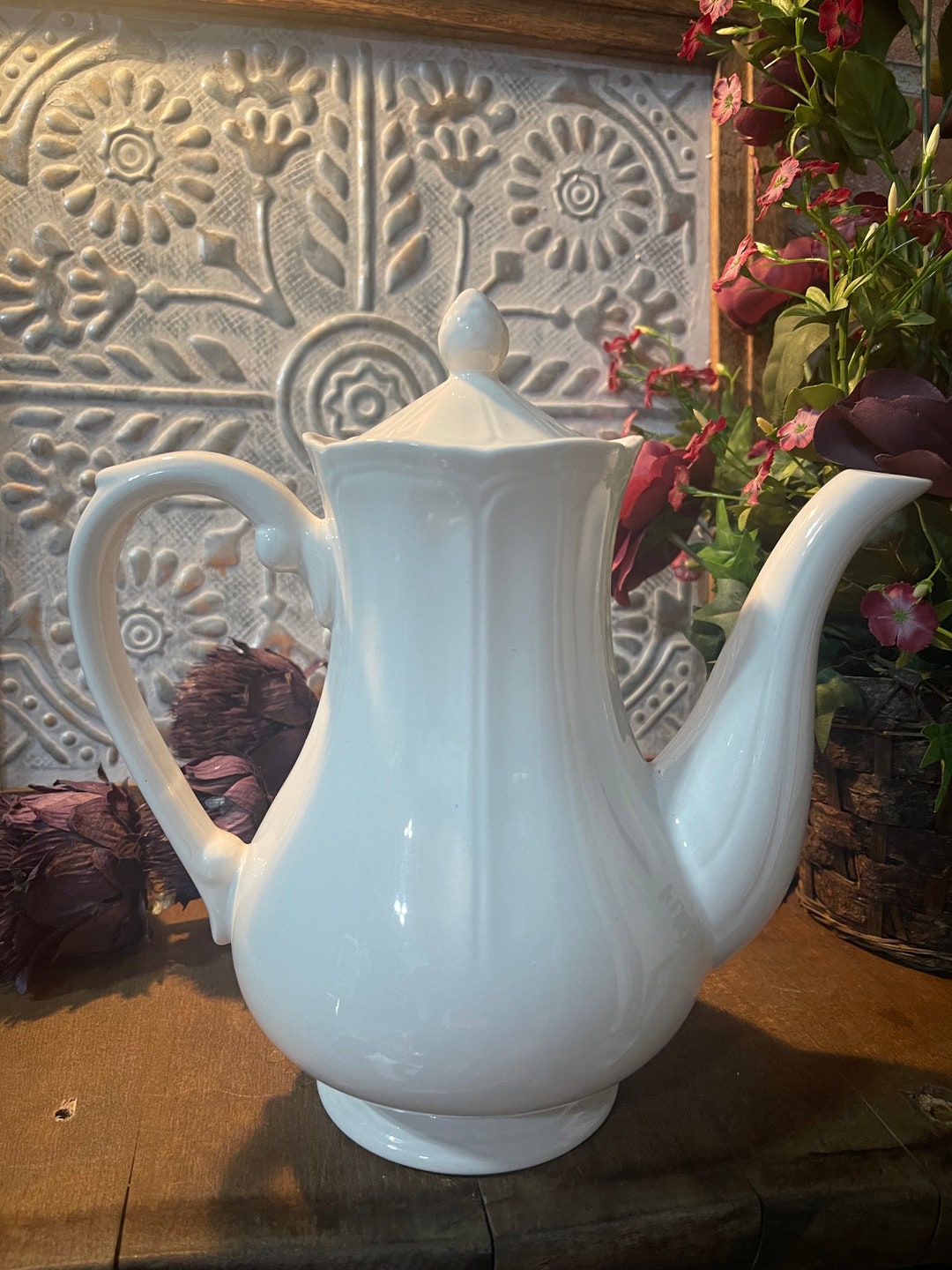 Vintage Federalist Ironstone Harmony House 4238 Teapot/ Coffee Pot - Etsy Vintage Federalist Ironstone Harmony House 4238 Teapot/ Coffee Pot - Etsy