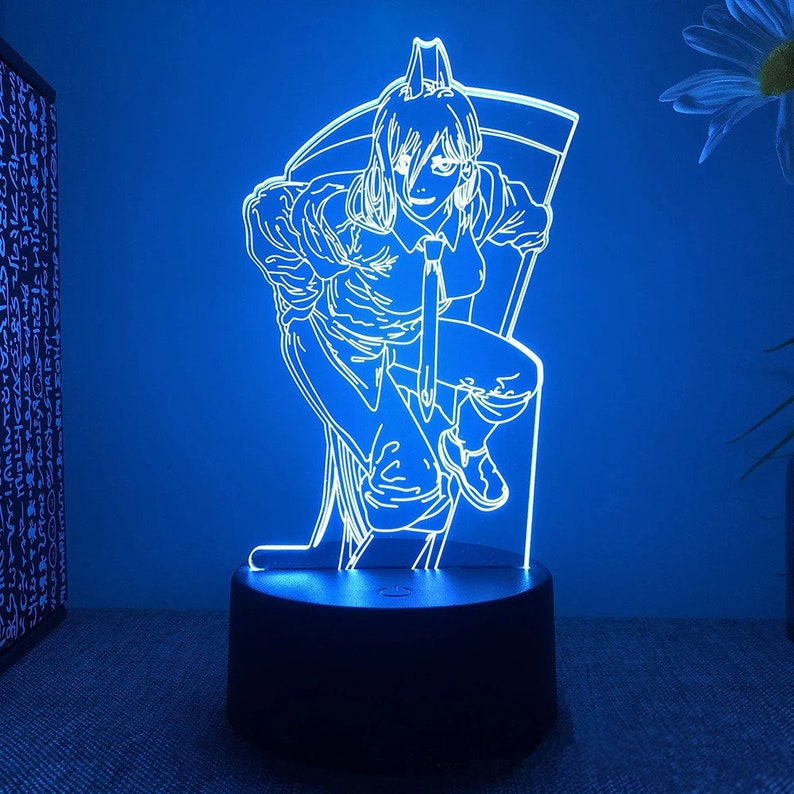 Anime Led Light Chainsaw Man for Bedroom Decoration Nightlight Birthday ...