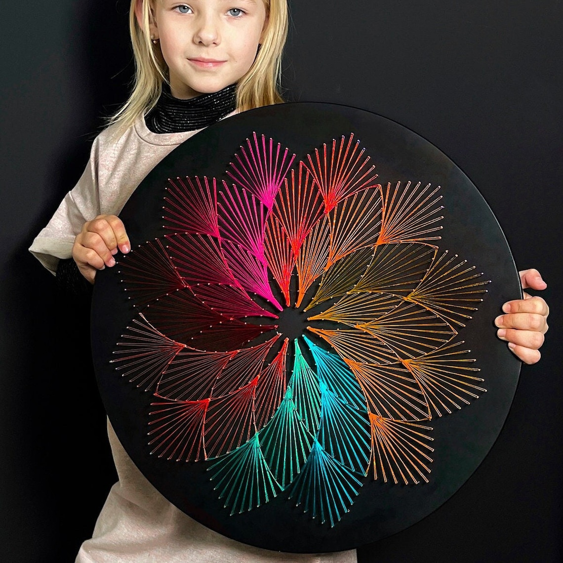 String Art Kit DIY String Art Craft Kit Mandala String Art Thread Art ...