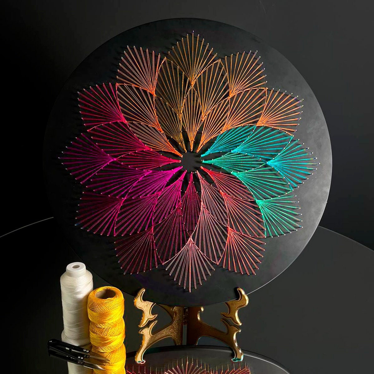 String Art Kit DIY String Art Craft Kit Mandala String Art Thread Art ...