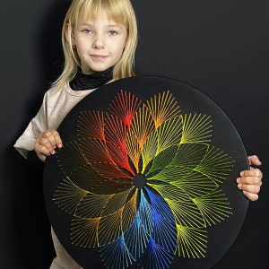 String Art Kit DIY String Art Craft Kit Mandala String Art Thread Art Meditation Handmade Wall ...