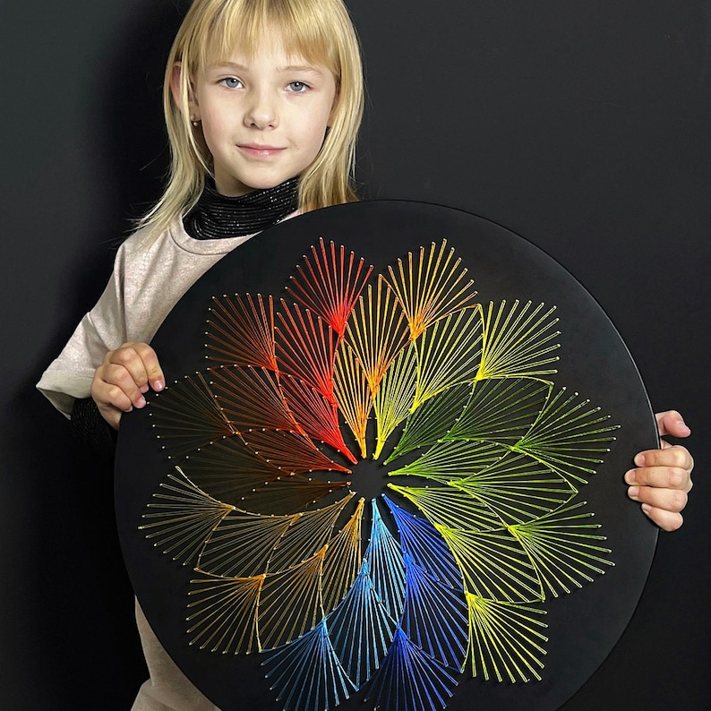 String Art Kit DIY String Art Craft Kit Mandala String Art Thread Art Meditation Handmade Wall ...