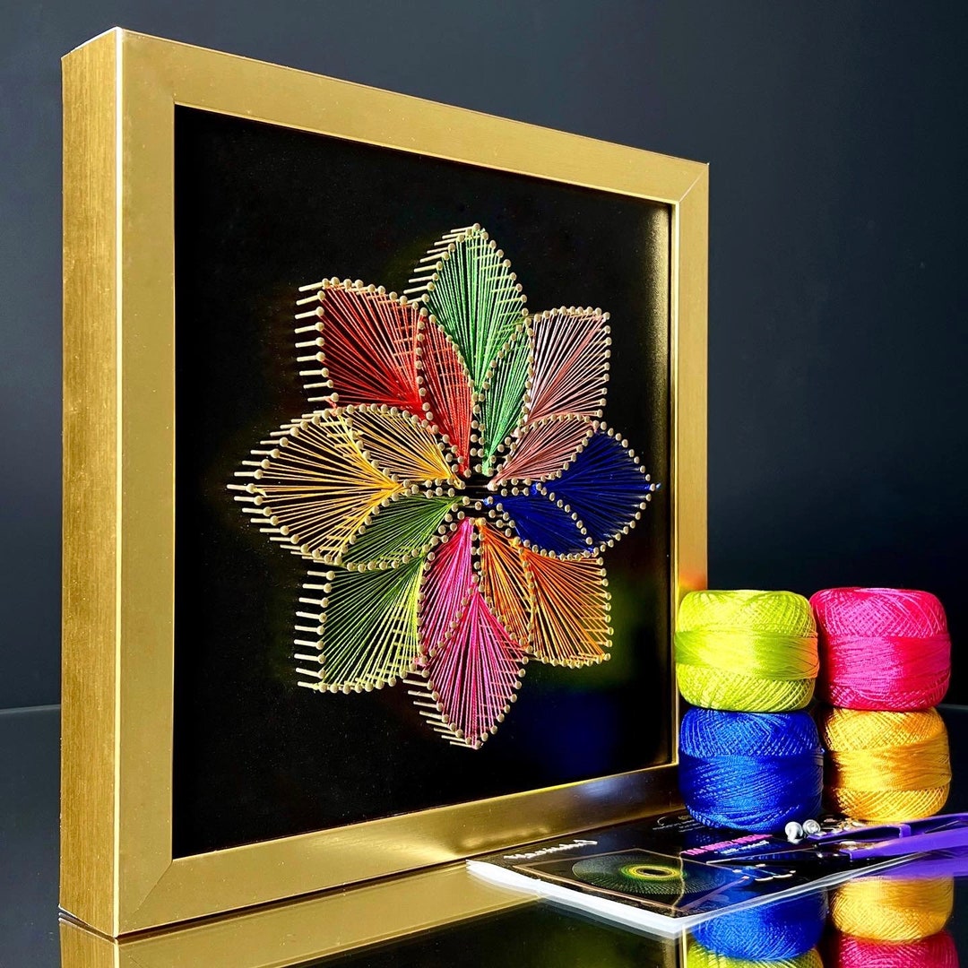 String Art Kit DIY String Art Craft Kit Mandala String Art Thread Art ...
