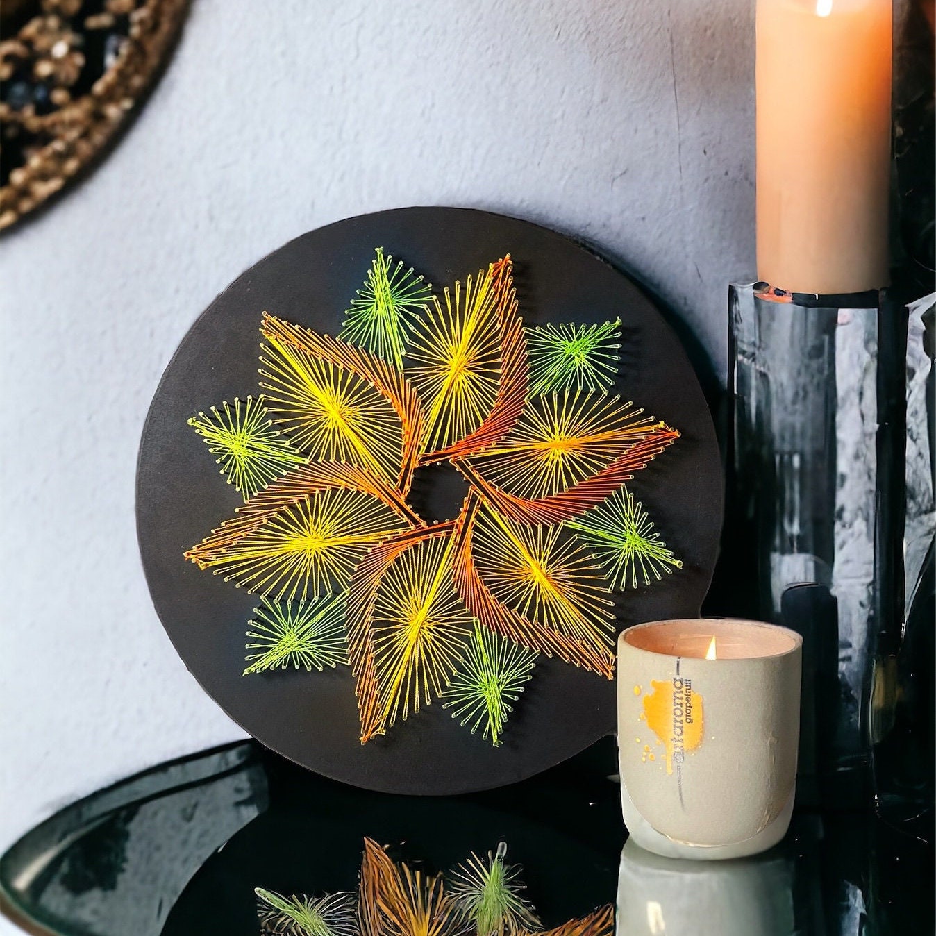 Sunflower String Art Kit: DIY Mandala Thread Painting - Etsy