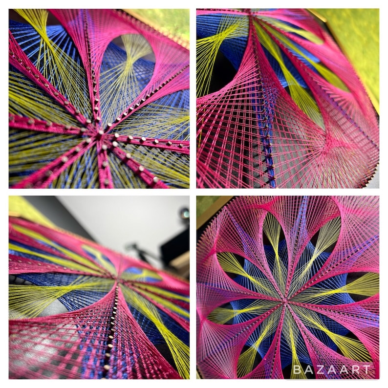 Mandala String Art Kit: DIY Thread Painting, Handmade Wall Art - Etsy