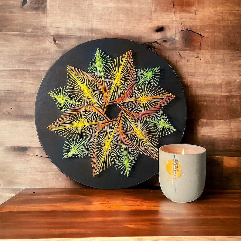 Sunflower String Art Kit: DIY Mandala Thread Painting - Etsy