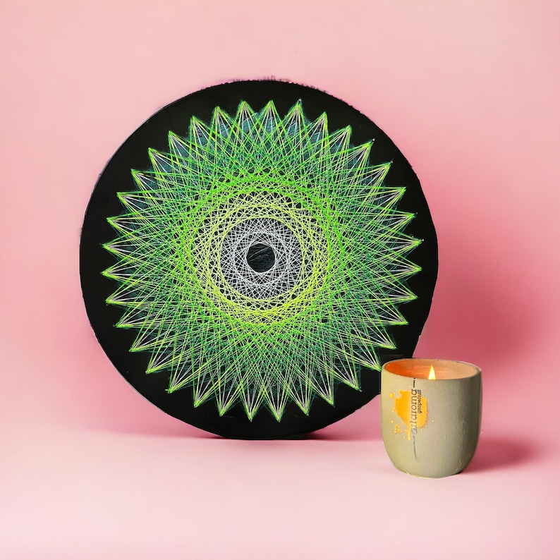 DIY Mandala String Art Kit: Handmade Abstract Thread Painting - Etsy