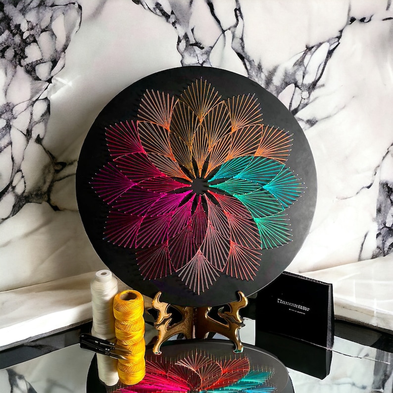String Art Kit DIY String Art Craft Kit Mandala String Art Thread Art ...