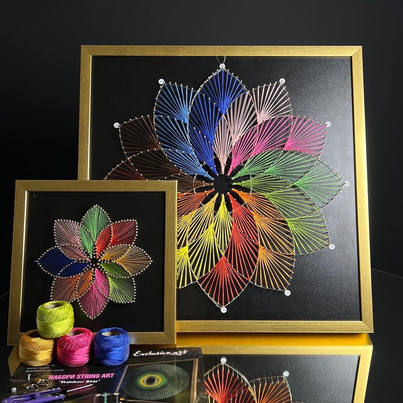 String Art Kit DIY String Art Craft Kit Mandala String Art Thread Art Meditation Handmade Wall ...