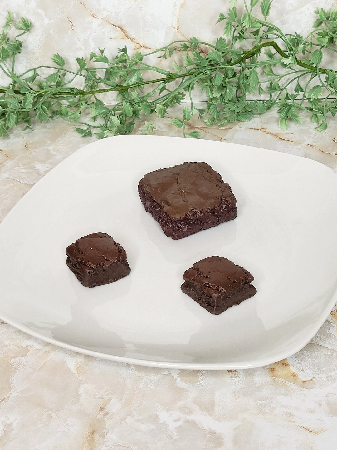 Fake Realistic Brownies (in 2 Sizes) - Cute Realistic Nostalgic Decor ...
