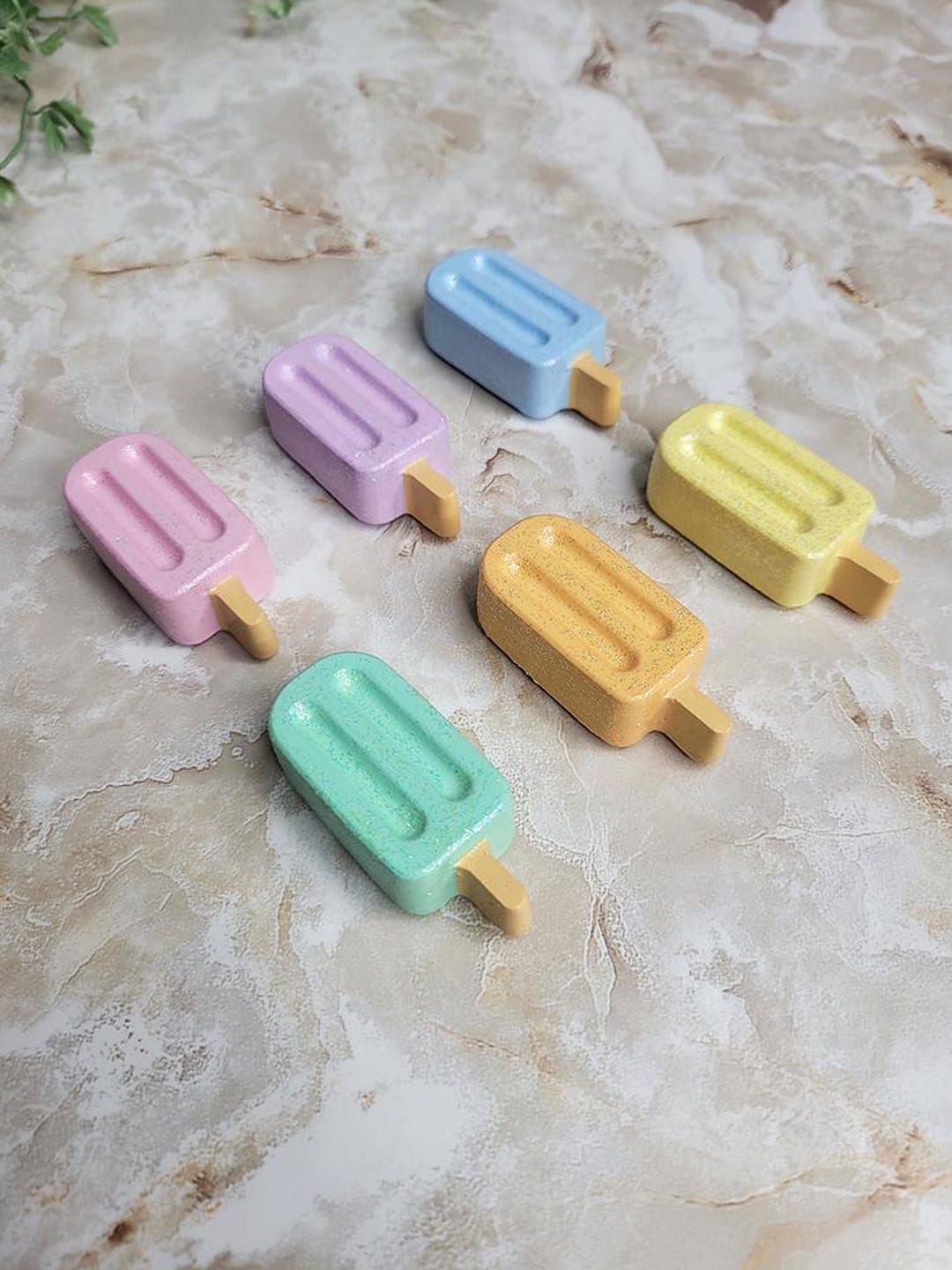 Popsicle Magnet: Rainbow Glitter Handmade Polymer Clay Fridge Decor - Etsy