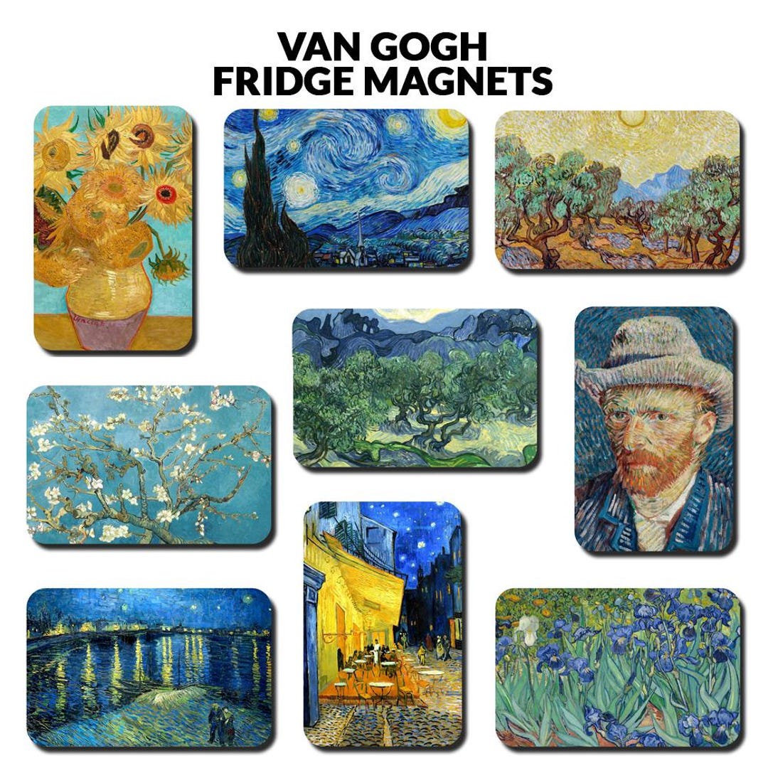 Van Gogh Famous Paintings Starry Night Sunflowers Portrait Irises Rhone ...
