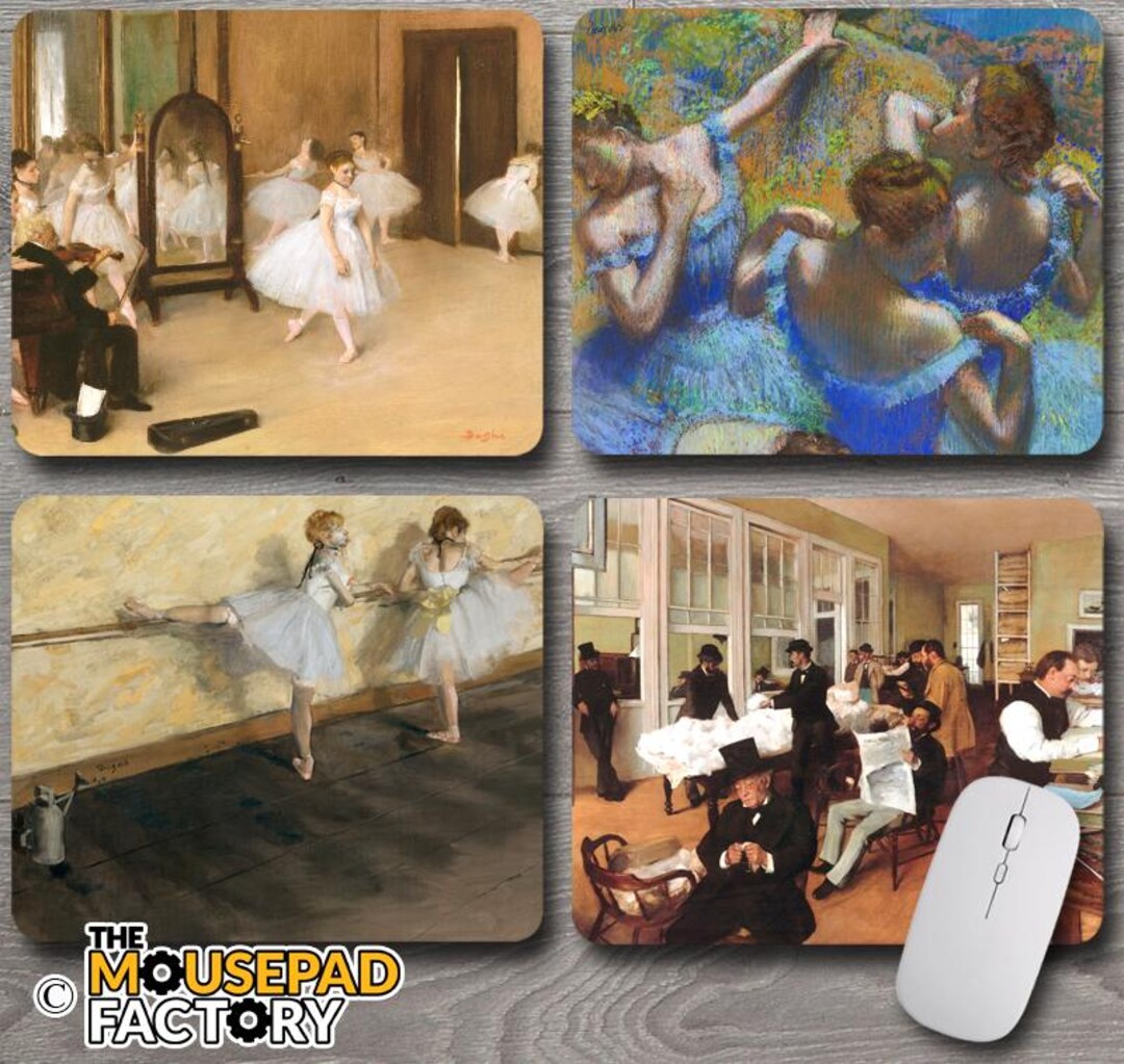 Edgar Degas Famous Paintings ~ Mouse Pad / PC Mousepad ~ Ballet Blue ...